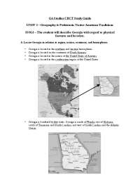 Geography & Prehistoric Native American Traditions SS8G1 | Study notes ...