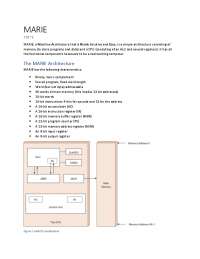 The MARIE Architecture | Study notes Architecture | Docsity
