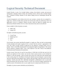 Logical Security Technical Document | Study Guides, Projects, Research ...