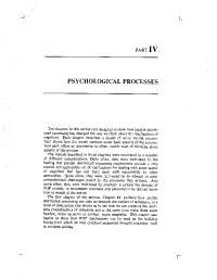 PSYCHOLOGICAL PROCESSES | Study notes History | Docsity