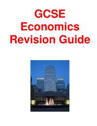 Economics GCSE – Key words and summaries | Study notes Economics - Docsity
