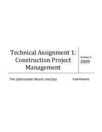 Technical Assignment 1: Construction Project Management | Summaries Project Management | Docsity