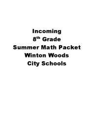 8th Grade Math Packet[1] | Study notes Mathematics | Docsity