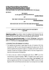 Appellant's Skeleton Argument in the Court of Appeal | Study Guides ...