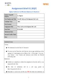 ASM 1 1631 software development life cycle | Lecture notes Software ...