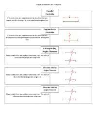 Theorems and Postulates | Study notes Pre-Calculus | Docsity
