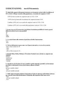 Allenamento vari test psicometria | Esercizi di Psicometria | Docsity