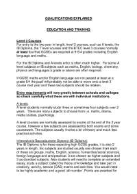 Qualifications explained | Study notes English | Docsity