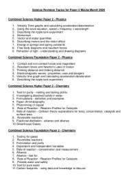 Science Revision Topics for Paper 2 Mocks March 2020 | Lecture notes ...