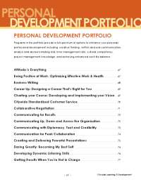 PERSONAL DEVELOPMENT PORTFOLIO | Study notes Communication | Docsity