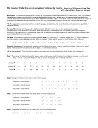 The Kruskal-Wallis One-way Ananysis of Variance by Ranks | Exams Data Analysis & Statistical ...