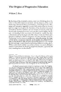 The Origins of Progressive Education | Exams History | Docsity