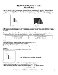 The Method of Cylindrical Shells (Shell Method) | Lecture notes ...