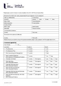 International application form Ulster University London and ...
