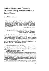 Utilitarian Theory and the Problem of Crime Control | Slides Criminal ...