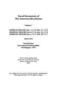 Naval Documents of The American Revolution | Lecture notes History ...