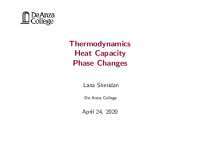 Thermodynamics Heat Capacity Phase Changes | Study notes Thermodynamics ...