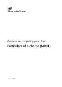 Particulars of a charge (MR01) | Lecture notes Acting | Docsity