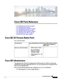 Cisco ISE Ports Reference | Study notes Communication | Docsity