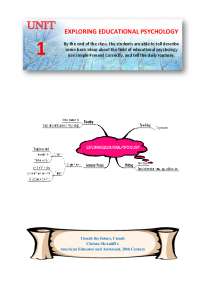 EXPLORING EDUCATIONAL PSYCHOLOGY | Study notes Psychology | Docsity