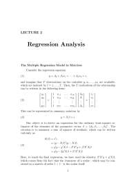 Regression Analysis | Study notes Algebra | Docsity