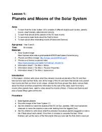 Planets and Moons of the Solar System | Summaries Earth, Atmospheric ...