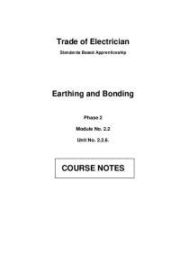 Earthing and Bonding | Study Guides, Projects, Research Communication | Docsity