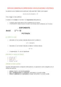 Espressioni di matematica | Appunti di Matematica | Docsity