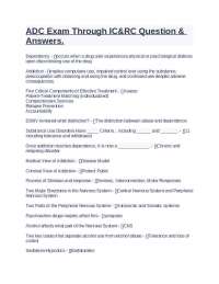 ADC Exam Through IC&RC Question & Answers. | Exams Nursing | Docsity