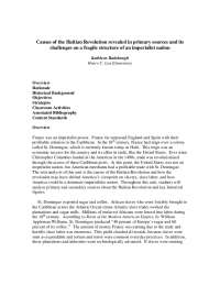 Causes of the Haitian Revolution revealed in primary sources ...