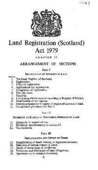 Land Registration (Scotland) Act 1979 | Schemes and Mind Maps Law | Docsity