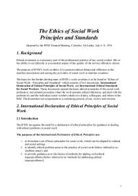 The Ethics of Social Work Principles and Standards | Study notes Social ...