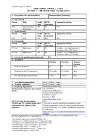 Pharmaceutical Technology, MSc | Study notes Pharmacy | Docsity