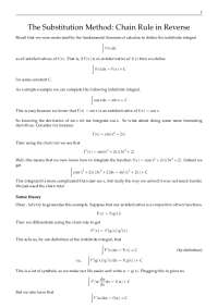 The Substitution Method: Chain Rule in Reverse | Schemes and Mind Maps Differential and Integral ...