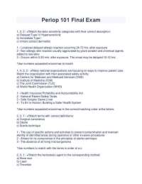 Periop 101 Final Exam. | Exams Nursing | Docsity