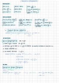 Tecniche di integrazione - formulario | Formulari di Matematica | Docsity