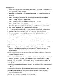 Domane inedite informatica | Appunti di Elementi di Informatica | Docsity