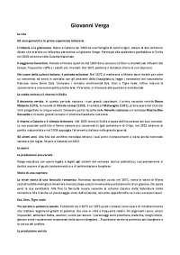 Giovanni Verga, vita, opere, temi | Schemi e mappe concettuali di Italiano | Docsity