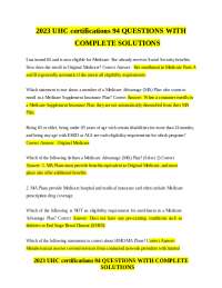 2023 UHC certifications 94 QUESTIONS WITH COMPLETE SOLUTIONS | Exams ...