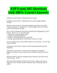 ASP Exam| 685 Questions with 100% Correct Answers graded A+ | Exams ...