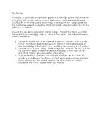 Case study13 years old and she is in grade 9 at her high school. She ...