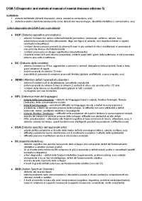 Schema generale sul DSM-V | Schemi e mappe concettuali di Psicologia dello Sviluppo | Docsity