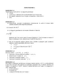 Esercizi di fisica sperimentale | Esercizi di Fisica Sperimentale | Docsity