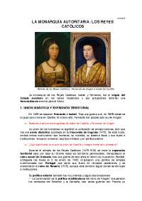 LA MONARQUÍA AUTORITARIA: LOS REYES CATÓLICOS | Monografías, Ensayos de Sistema Fiscal | Docsity