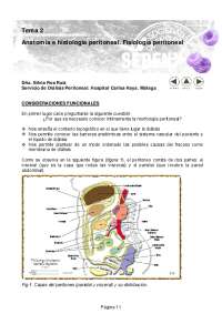 Tema 2 Anatomía e histología peritoneal. Fisiología peritoneal ...