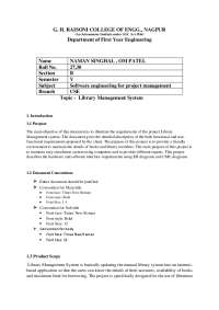 Srs documents for library management system | Summaries Earth science | Docsity