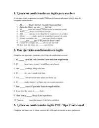 1. Ejercicios condicionales en inglés para resolver | Apuntes de Inglés ...