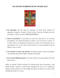 Los cuatro acuerdos de dr. miguel ruiz | Monografías, Ensayos de Derecho | Docsity