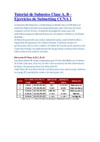 Tutorial de Subneteo Clase A, B | Monografías, Ensayos de Física | Docsity