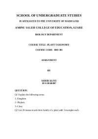 20 monocot and dicot family with 3 example each | Lecture notes Plant ...